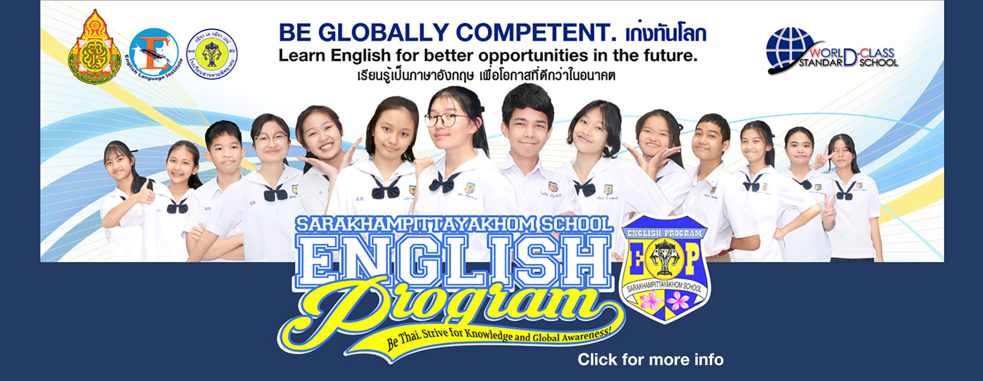 ENGLISH PROGRAM – Sarakhampittayakhom School – Be Thai, Strive for ...